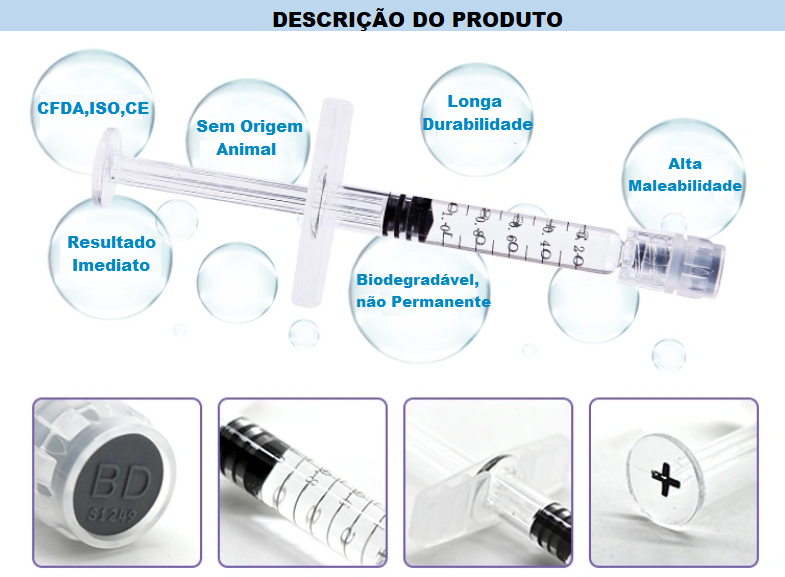 Preenchedor Ácido Hialurônico Injetável Reticulado Fine Lido 10 ml ... Preenchedor Ácido Hialurônico Injetável Reticulado Fine Lido 10 ml ...